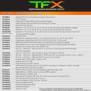 TruGlo TFK Fiber Optic and Tritium Handgun Laser Sight Accessories Set with Front Focus Lock for Glock 17/17L, 19, 22, 23, 24 Models and More