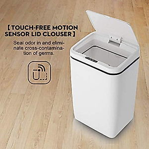WPYYI 12L Smart Trash Can Induction Type Household Children's Living Room with Lid High-end Simple Retro Toilet Electric Waste