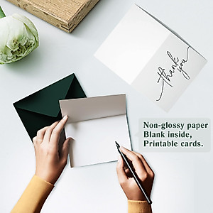 Goefun 144 Thank You Cards with Envelopes Bulk Pack 4×6 Green Blank Thank You Notes, Elegant Designs for Wedding, Baby Shower, Bridal Shower, Small Business, Graduation and Funeral