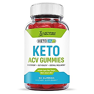 Justified Laboratories (3 Pack) Keto 24/7 ACV Gummies 1000MG with Pomegranate Juice Beet Root B12 180 Gummys