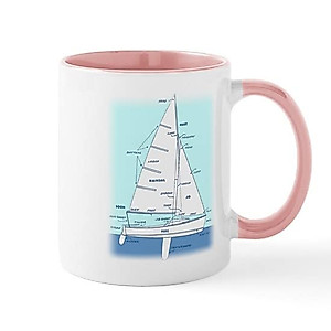 CafePress SAILBOAT DIAGRAM (Technical Design) Mug Ceramic Coffee Mug, Tea Cup 11 oz