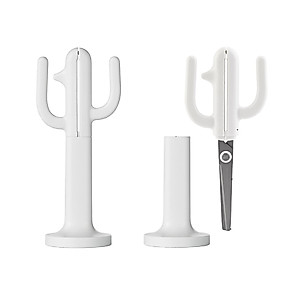 Cactus Shape Scissor,Non Stick Titanium Paper Cutting Scissor for Office & Home,Stainless Steal Sharp Scissor 7 Inch,Desktop Decorations (Green)