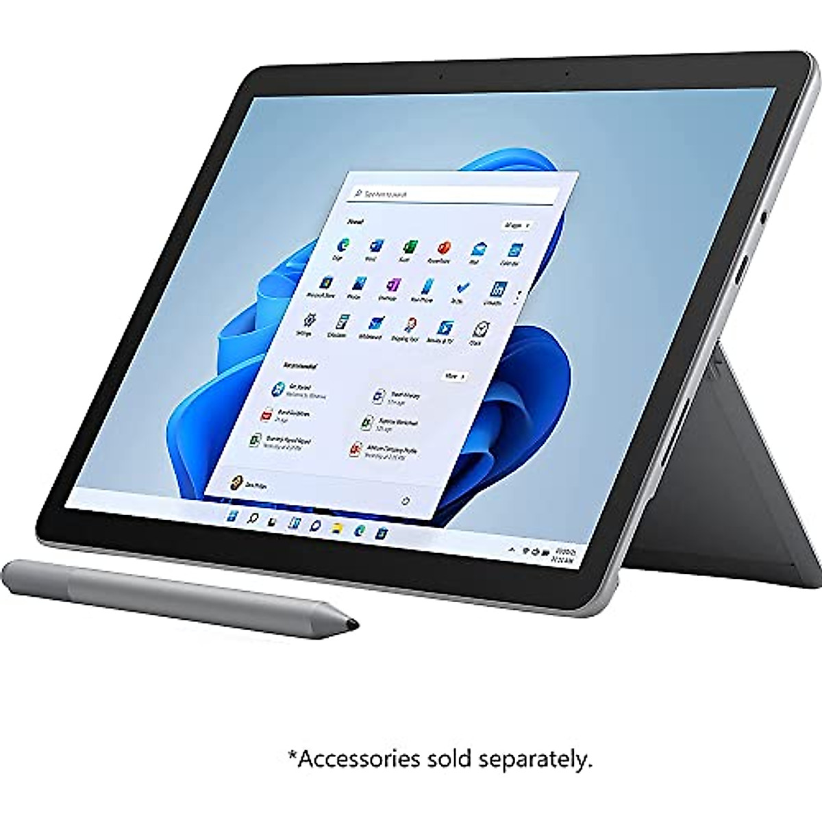 Microsoft 8VA-00001 Surface Go 3 10.5" Intel Pentium Gold 6500Y 8GB RAM Touch Tablet Bundle with Signature Type Cover Keyboard + Deco Gear Portable Charger + Deco Gear Magnetic Wireless Sport Earbuds