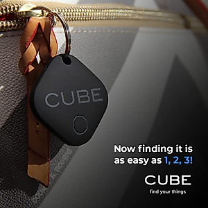 Cube Tracker Key Finder Locator Smart Bluetooth Tracker Tag: Key Tracker for Car Keys, Wallet Tracker, Remote Finder Luggage Tracker, Item Finders Waterproof Tracking Devices +App, Replaceable Battery