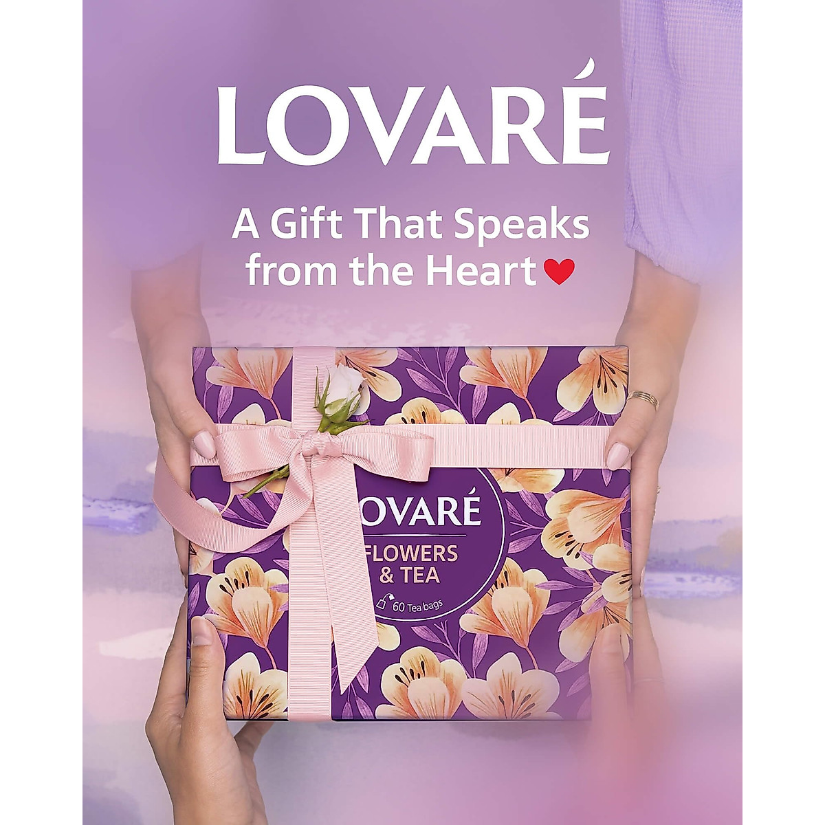 LOVARE Tea Bags Variety Pack - Made in Ukraine - Black and Green, Floral Berry, Mixed Blend Assorted Tea Collection - Tea Sampler - Tea Gift Sets for Tea Lovers (60 Bags - 12 Tastes)