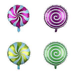 Candyland Party Decoration 184PCS Candy Balloon Garland Kit Pastel Pink Purple Blue Latex Balloons with Lollipop Candy Foil Balloon for Rainbow Sweet One Birthday Candy Land Party Decorations