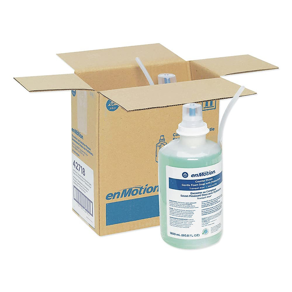 Georgia-Pacific 42718 GP enMotion Counter Mount Soap Refill, 1800 mL, Tranquil Aloe, 2/Carton