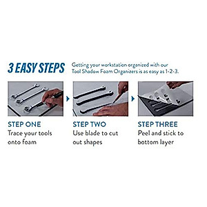 5S TOOL BOX SHADOW FOAM ORGANIZERS ( 2 COLOR) FITS CRAFTSMAN MODEL# 112225 TOP BOX (10.75" x 18.125", Black Top/Red Bottom)