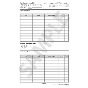 The Manager's Red Book - Request Days Off logbook/notebook/planner, 8.5"x11" semi-annual, 118 pages,15 lines per day (F4389) (July 2024-December 2024)