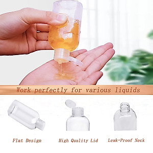 Kitchen GIMS Plastic Travel Bottles 3.4oz/100ml TSA Approved Travel Bottles Empty Squeeze Bottles with Flip Cap Travel Size Bottles for Shampoo Conditioner & Cosmetics (5 Pack)