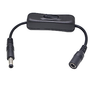 20cm DC 5.5mm x 2.5mm Male to Female On/Off Switch Cable YOUCHENG for LED CCTV Security Camera(4-Pack)…