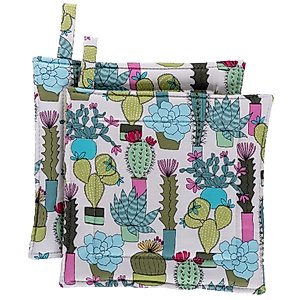 Cute Cactus Pot Holders, Set of 2 Cotton Potholders for Kitchen Decor