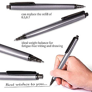 Retractable Roller Ball Gel Pens, Gel Ink Ballpoint Pen with High Density Material Barrel, Smooth Writing Rollerball Pen for Business, School and Office Use, pens fine point, 0.5mm Fine Point –3Pack