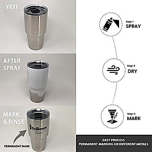 12 Oz - BLI101 - Aerosol Black Laser Ink for Metals Marking - CO2 Laser - Fiber Laser - YAG, Durable, Permanent, High Contrast, Brilliance Laser Inks