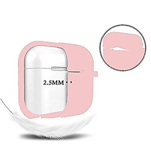 Protective Case Cover for Airpods Pro Charging Case, Upgraded Air Pods Silicone Case Skin Newest with Soft Cute Ball Pom Pom Keychain Kit (A, Pink)