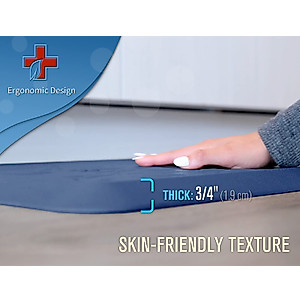 nbstep Anti Fatigue Mats for Kitchen Floor, 3/4" Thick 3D Massage Kitchen Floor Mat - Non-Slip Foam Comfort Cushion for Home Sink, or Yoga, Ergonomically - All Day Support - Stress Relief, Blue