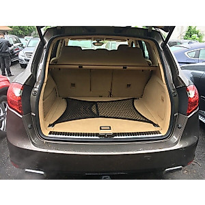 EACCESSORIES EA Trunk Organizer Cargo Net for Porsche Cayenne 2011-2023 - Floor Style Cargo Net for SUV - Premium Mesh Elastic Car Trunk Organizer Vehicle Carrier Storage - Compatible with Cayenne