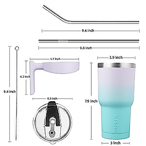 BJPKPK 30 oz Tumbler With Handle Stainless Steel Insulated Tumblers With Lid And Straw For Women,Oasis