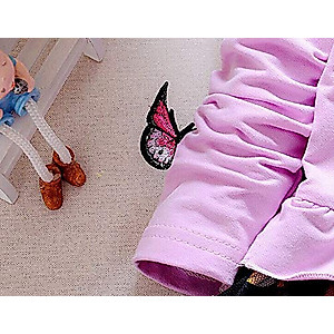 Spring Autumn Infant Little Baby Girls Clothing Set 2 Pieces Set Long Sleeve T Shirt and Skirt Pants for Children Kids Gilrs Toddler Baby (6-12m, Purple)