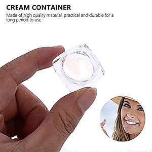 50pcs Square Bottom Cream Box Travel Makeup Containers Cream Containers Jar Travel Cream Containers Cosmetic Cream Containers Travel Cosmetic Containers Cream Lotion Containers