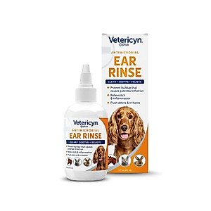 Vetericyn Plus Dog Ear Rinse | Dog Ear Cleaner to Soothe and Relieve Itchy Ears, Safe for Cat Ears, Rabbit Ears, and All Animal's Ear Problems. 3 ounces