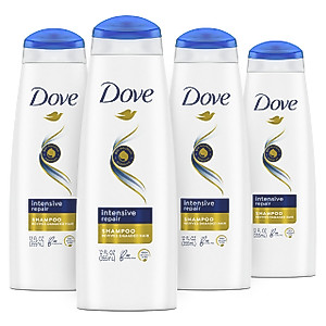 Dove Nutritive Solutions Strengthening Shampoo Intensive Repair 4 Count Formula for Damaged Hair Dry Hair Shampoo With Keratin Actives 12 oz