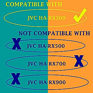 TaiZiChangQin HA-RX300 Upgrade Ear Pads Ear Cushions Replacement Compatible with JVC HARX300 HA RX300 Headphone ( Fabric Earpads )