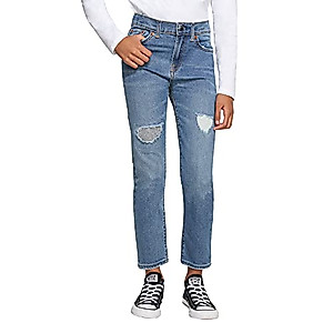 Levi's Girls' High Rise Straight Fit Jeans, Pyraminds, 8