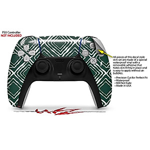 WraptorSkinz Skin Wrap compatible with Sony PS5 DualSense Controller Wavey Hunter Green (CONTROLLER NOT INCLUDED)