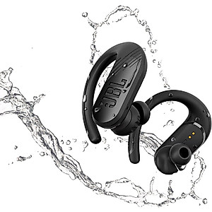 JBL Endurance Peak II Waterproof True Wireless in-Ear Sport Headphones Bundle with Deluxe CCI Carrying Case (Black)