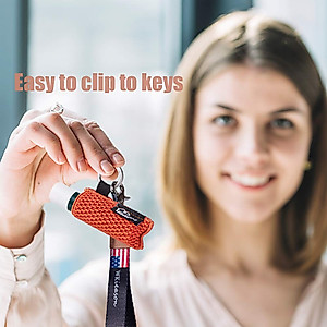 WKieason Lip Balm Sleeves Holder Keychain 5pcs Clip on Chapstick Keychain Holder Pouch Tight-Knit Elastic Lipstick Key Chain Holder