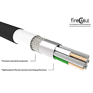 fireCable Super Long (15') Streaming Stick USB Cable, Replacement Adapter for Streaming TV Sticks (Eliminates Extension Cords)