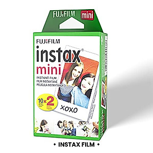 Fujifilm Instax Mini Film - Fuji Film Instant Film - Twin Pack (20 Sheets) - Bundled with Moshify 20 Colorful Sticker Frames