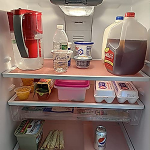 3 Rolls Refrigerator Liners 17.71*59inch, Washable Fridge Mats Shelf Liners Waterproof Fridge Pads Drawer Table Mats Refrigerator Mats for Shelves