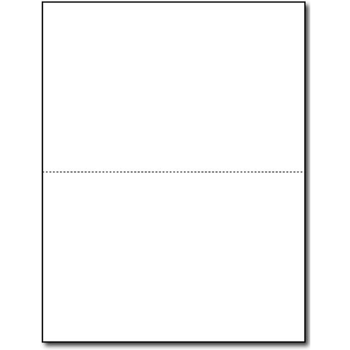 65lb White Jumbo Postcards - 2 per Page - Breaks to 5 1/2" x 8 1/2" Sheets (25 Sheets / 50 Postcards)