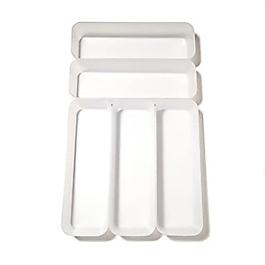 Silverware Organizer small Cutlery Organizer Set Kitchen Drawer Tray Flatware Utensil Holder in small Drawer Divider Storage for Spoons Forks Box Organization