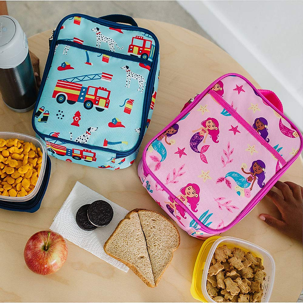 Wildkin Day2Day Kids Backpack Bundle with Lunch Box Bag (Firefighters)