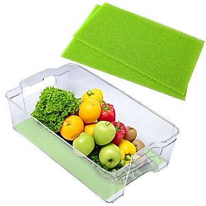 Dualplex® Fruit & Veggie Life Extender Liner for Fridge Refrigerator Shelves, 15 x 24 Inches (2 Pack) – Extends The Life of Your Produce & Prevents Spoilage