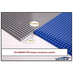 SlabDreamLab 12"X12" Slab Lite Baseplate for All Major Building Bricks and Blocks (Green Mosaic, Single)