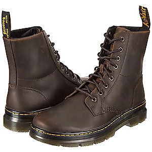 Dr. Martens unisex adult Lace Fashion Boot, Gaucho Crazy Horse, 11 Women 10 Men US