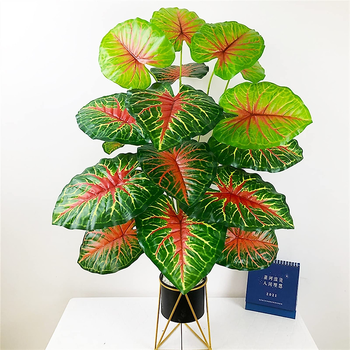WANGNINGCHAO Garden Wedding Decorations 75 cm 24 Large Artificial Tropical Leaf Plastic Palm Tree, Suitable for Home Office Decoration Versatile, Practical, Fashionable, high-end