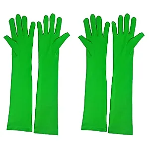JOMOCARE Chromakey Gloves Green Chroma Key Glove Invisible Effects Background Chroma Keying Green Gloves for Green Screen Photography Photo Video… (Tight, Green x2Pairs)
