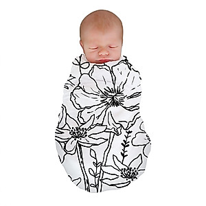 Cute New York Premium Cotton Muslin Swaddle Blankets for New Born Boys Girls (Flower)