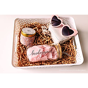 Bride to Be Iced Coffee Cup with Bamboo Lids and Straws | 16 oz Mason Jar Cups | Bridesmaid Proposal Gifts, Bridal Shower Favors, Bachelorette Party Supplies & Bride Tribe | Rose Gold - Set of 6