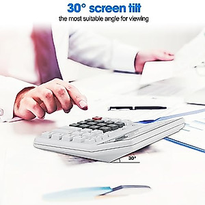 Calculator, BviFioX Desk Calculator, 12 Digit Large LCD Display, Solar and Battery Office Calculator, Large Keys, Standard Function for Daily Use in Home and Office (CT-200ML)