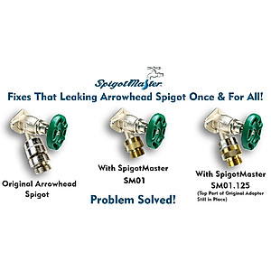 Spigotmaster ~ SM01 Vacuum Breaker Adapter~ Turns an Arrowhead Anti-Siphon Hose Bib Into a Straight Through Connection. Replaces 1019-a-486BFP & Fits: 482BFP(1, SM01)