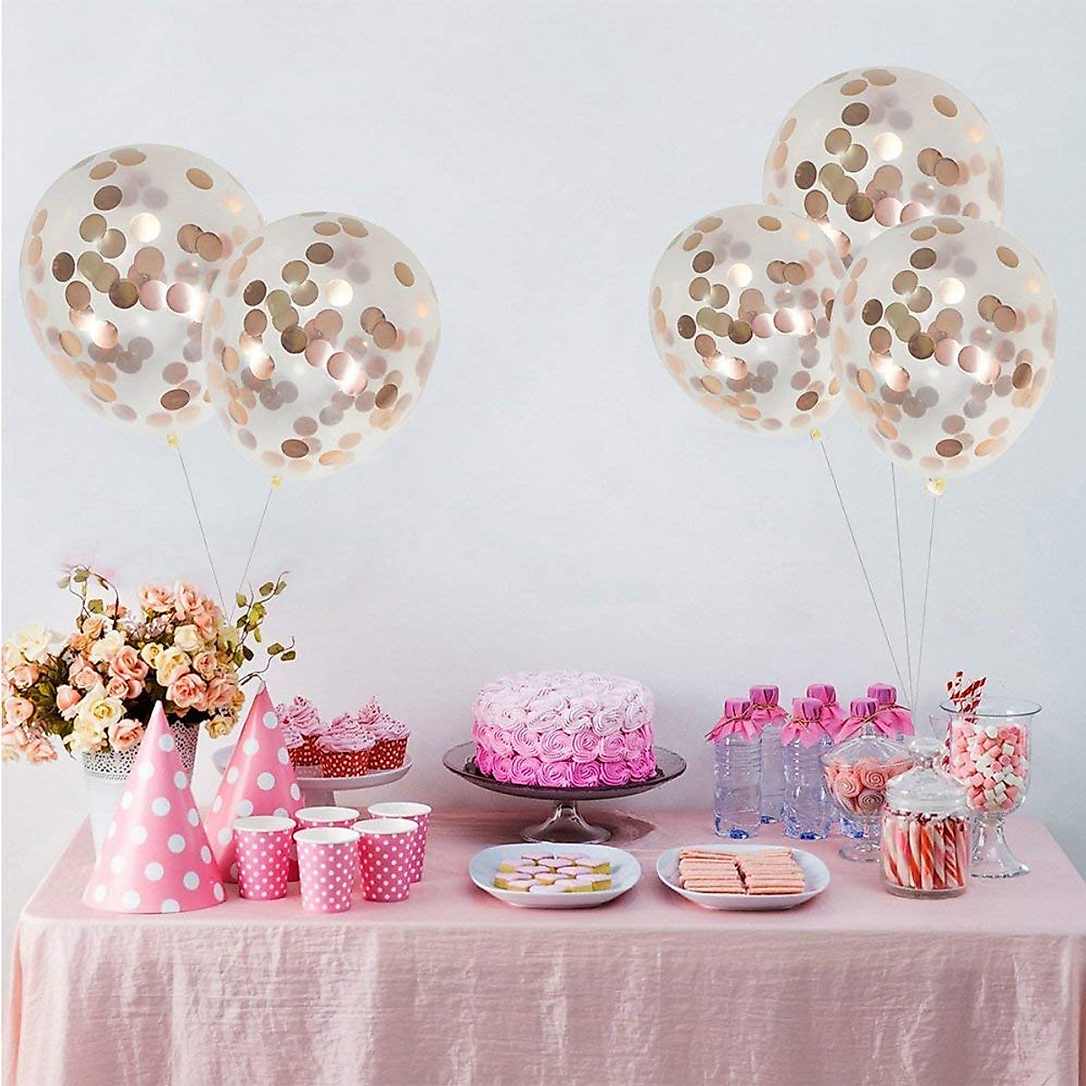 Nvetls 1st Birthday Decorations for Girls and Boys Birthday Decorations Party Balloons Set Baby Girl and Baby Boy (Pink)