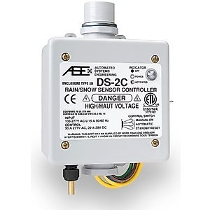 ASE DS-2C Rain/Snow Sensor Control. Input voltage of 100-277 VAC. Controller for pavement snow melting applications