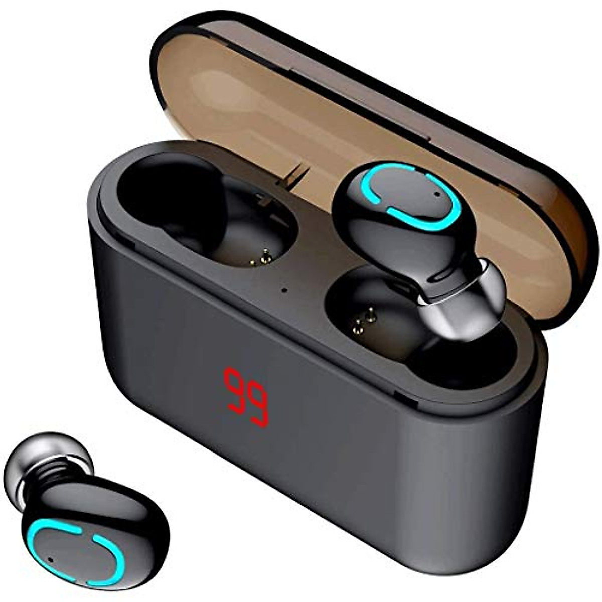 TBIIEXFL Headphones Touch Control with Charging Case Waterproof Stereo Earphones in-Ear Built-in Mic Headset Premium Deep Bass for Sport