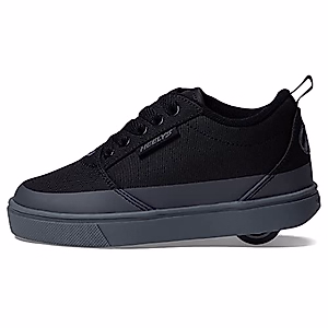 HEELYS Pro 20 1/2 FLD (Little Big Kid/Adult) Wheeled Heel Shoe, Black/Charcoal, 5 US Unisex